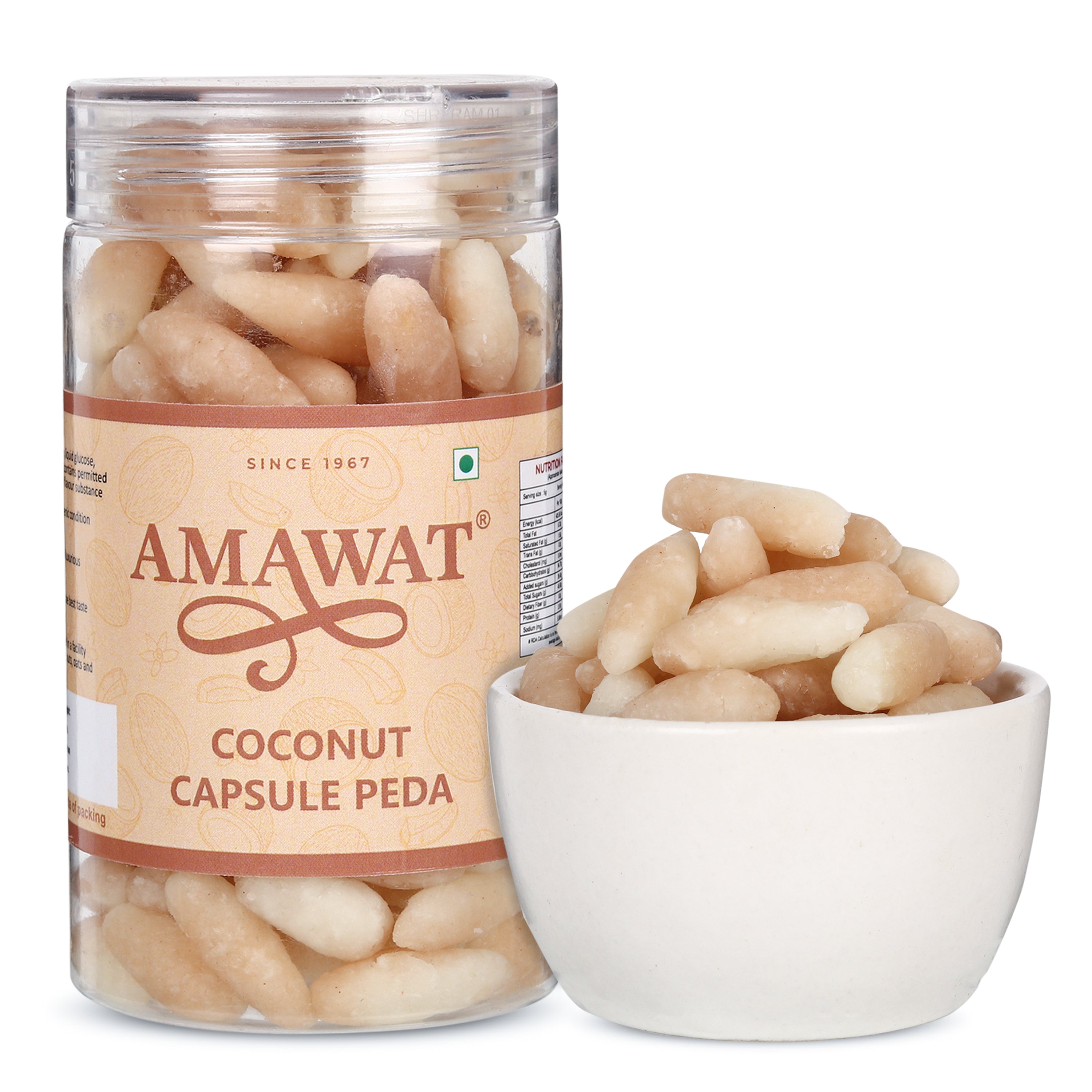 Coconut Capsule Peda - Coconut Sweet Candy – Amawat