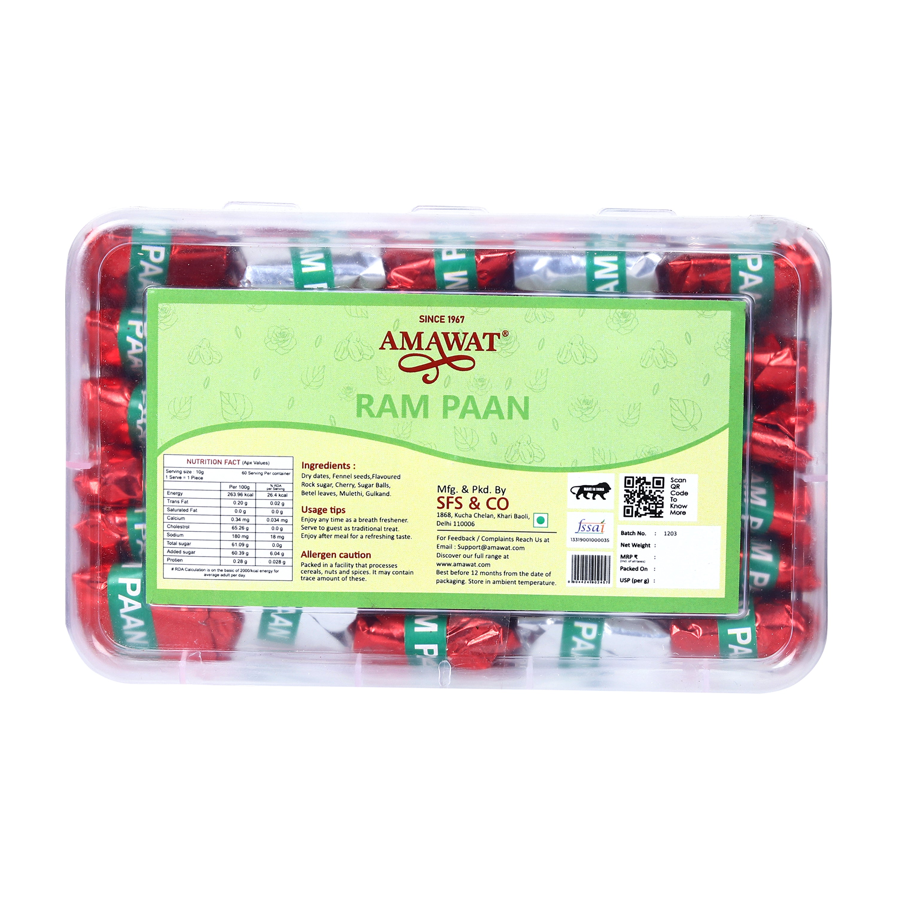 Ram Paan - Red and Silver - After Meal Paan Mukhwas – Amawat