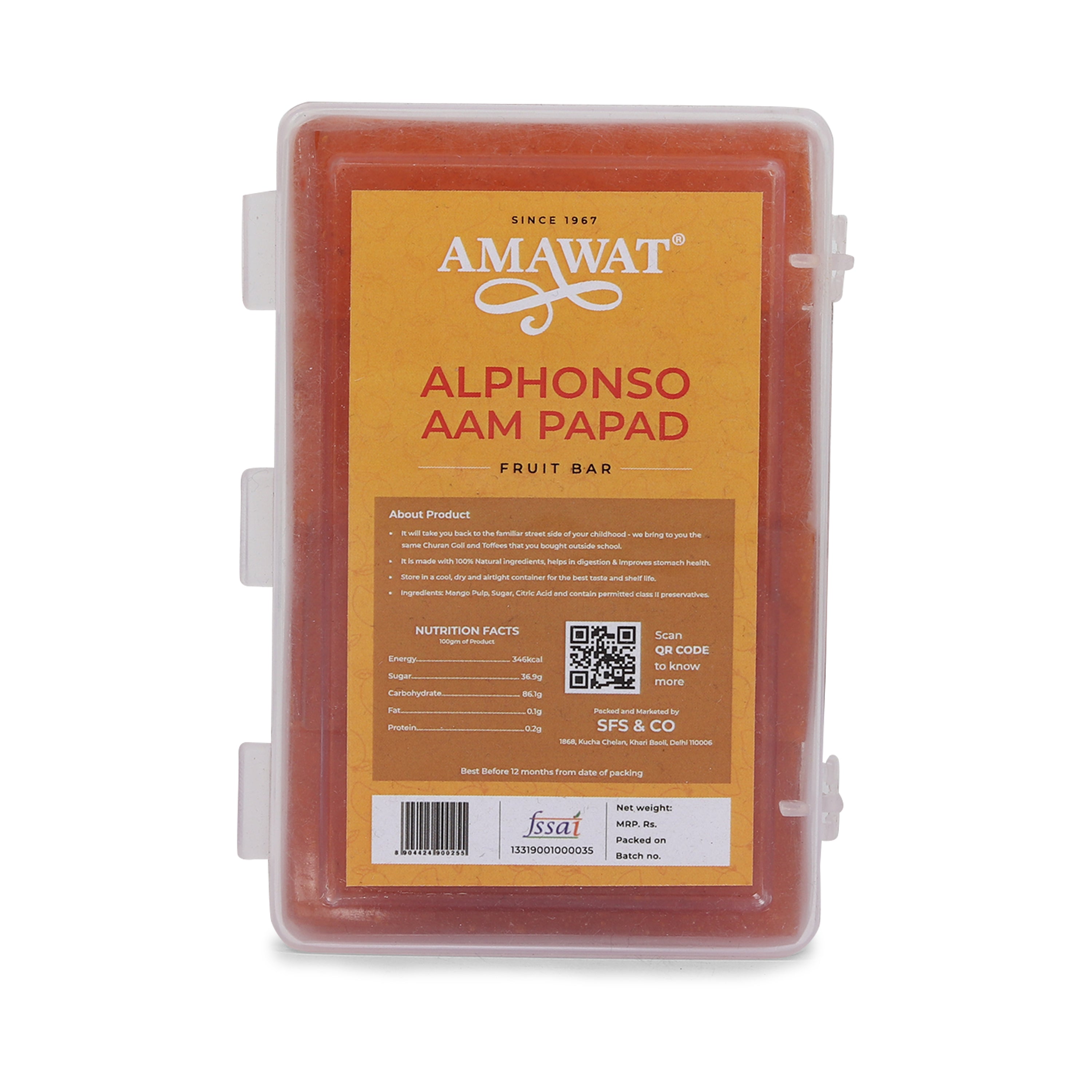 Buy Alphonso Aam Papad Fruit Bar Online 200 gm - Shop sweet orange Aam ...